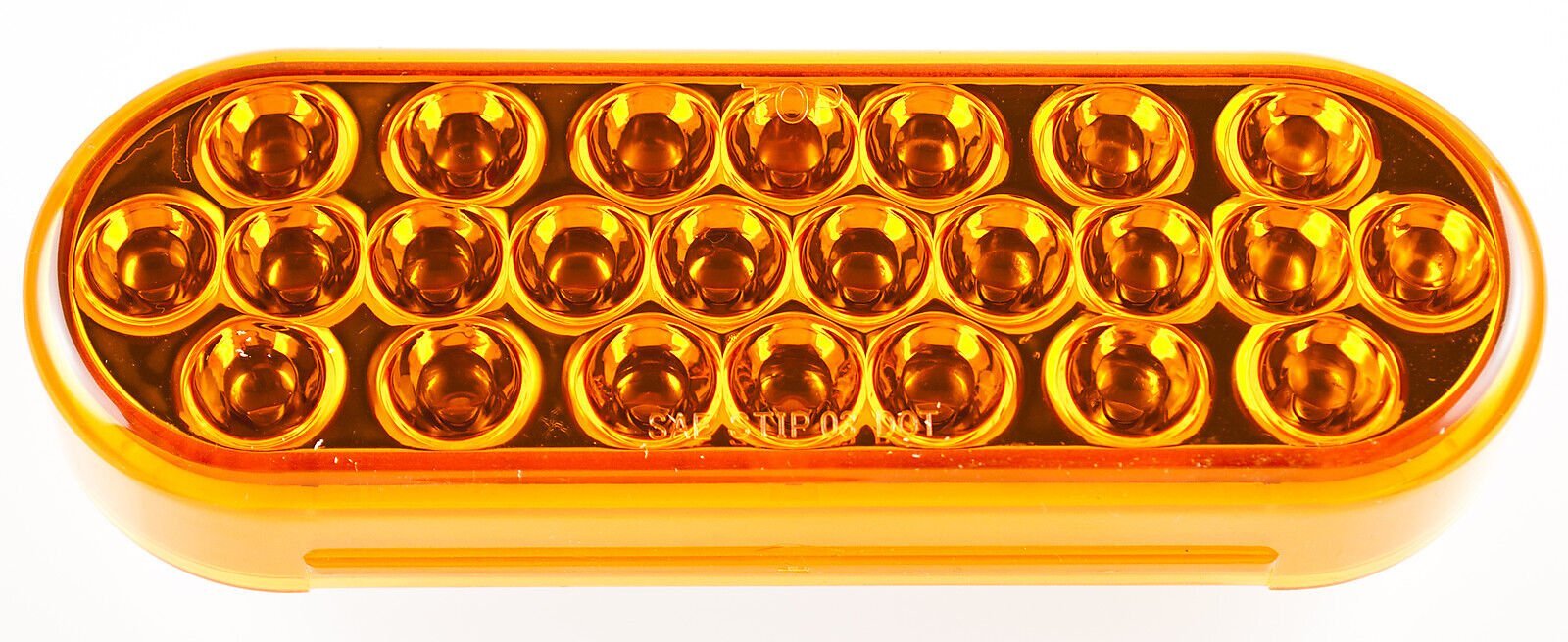 6.5" Inch Oval Amber/Red 24 LED Turn Tail Clearance Signal Light Truck ...