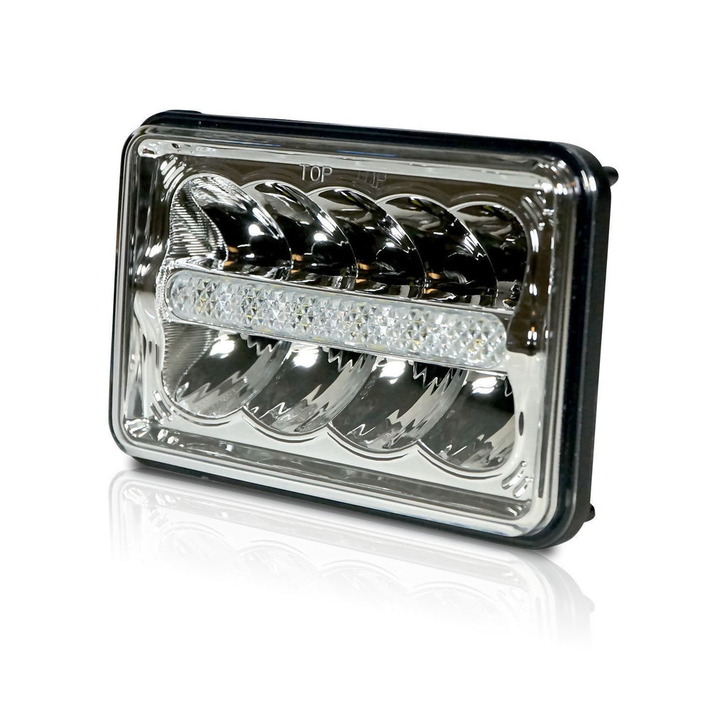 4X6 INCH Rectangular Sealed Beam LED Headlights CREE Chips Hi/Lo Beam ...